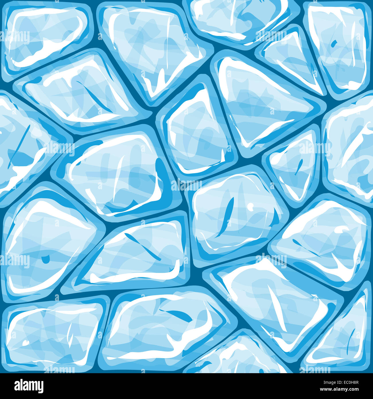 Vector illustration of blue ice brick seamless pattern Stock Photo - Alamy