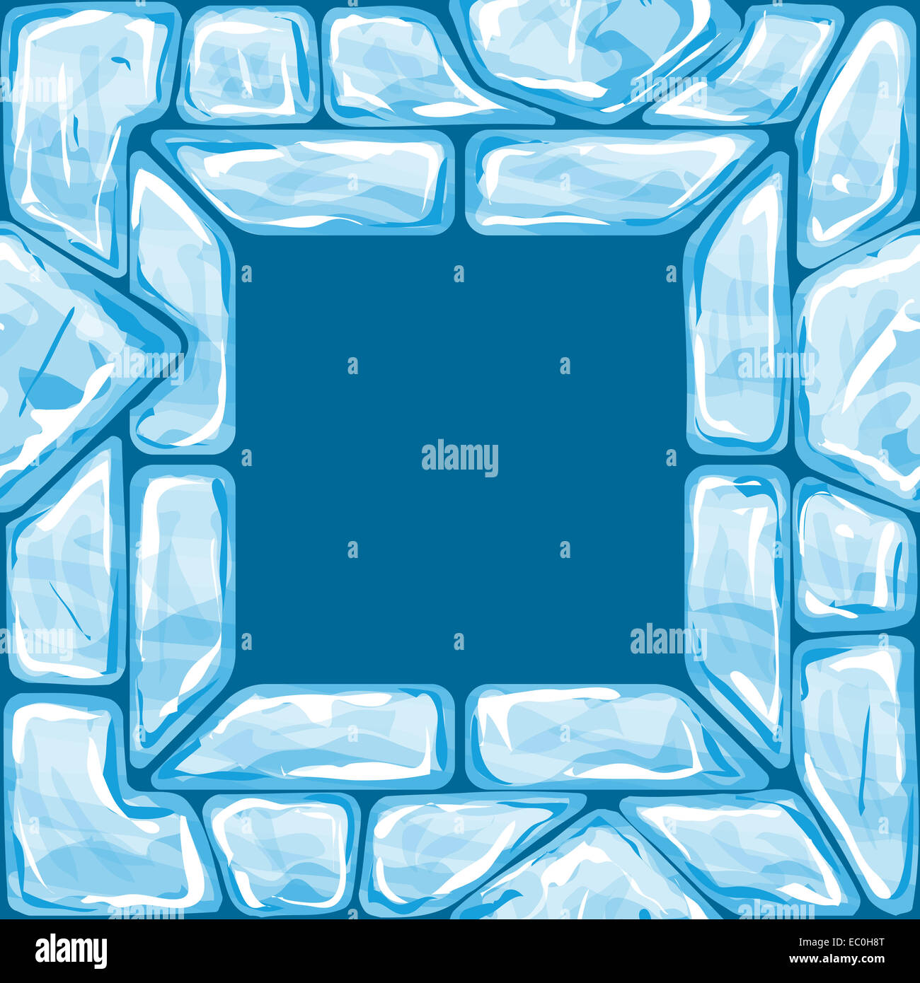 Vector illustration of square frame ice brick seamless pattern Stock ...