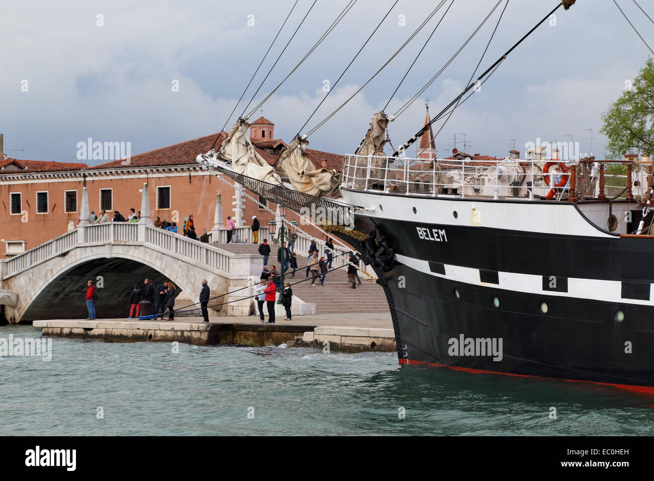The French three masted barque Belem built 1896 - training tall ship ...