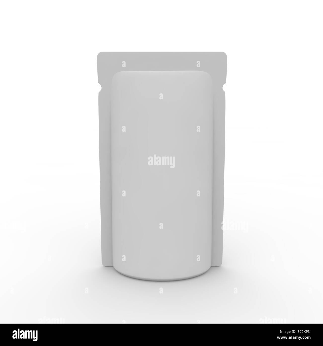 White blank tear-off package for liquids, food and other products Stock ...