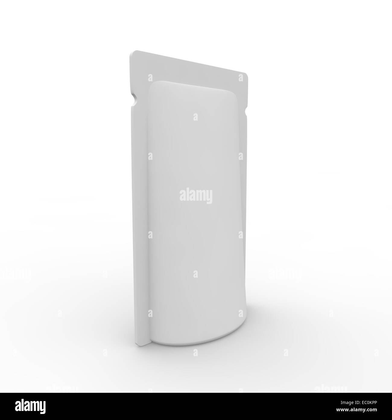 White blank tear-off package for liquids, food and other products Stock ...