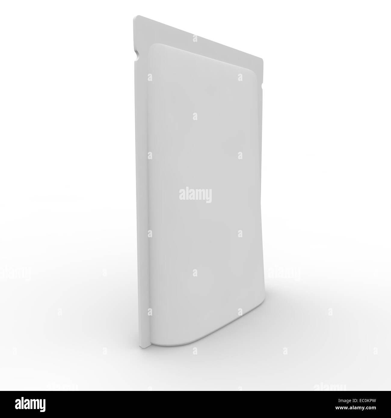 White blank tear-off package for liquids, food and other products Stock ...