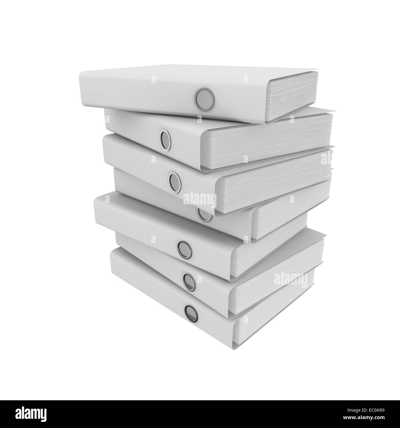 File folders stacked. Isolated white background Stock Photo - Alamy