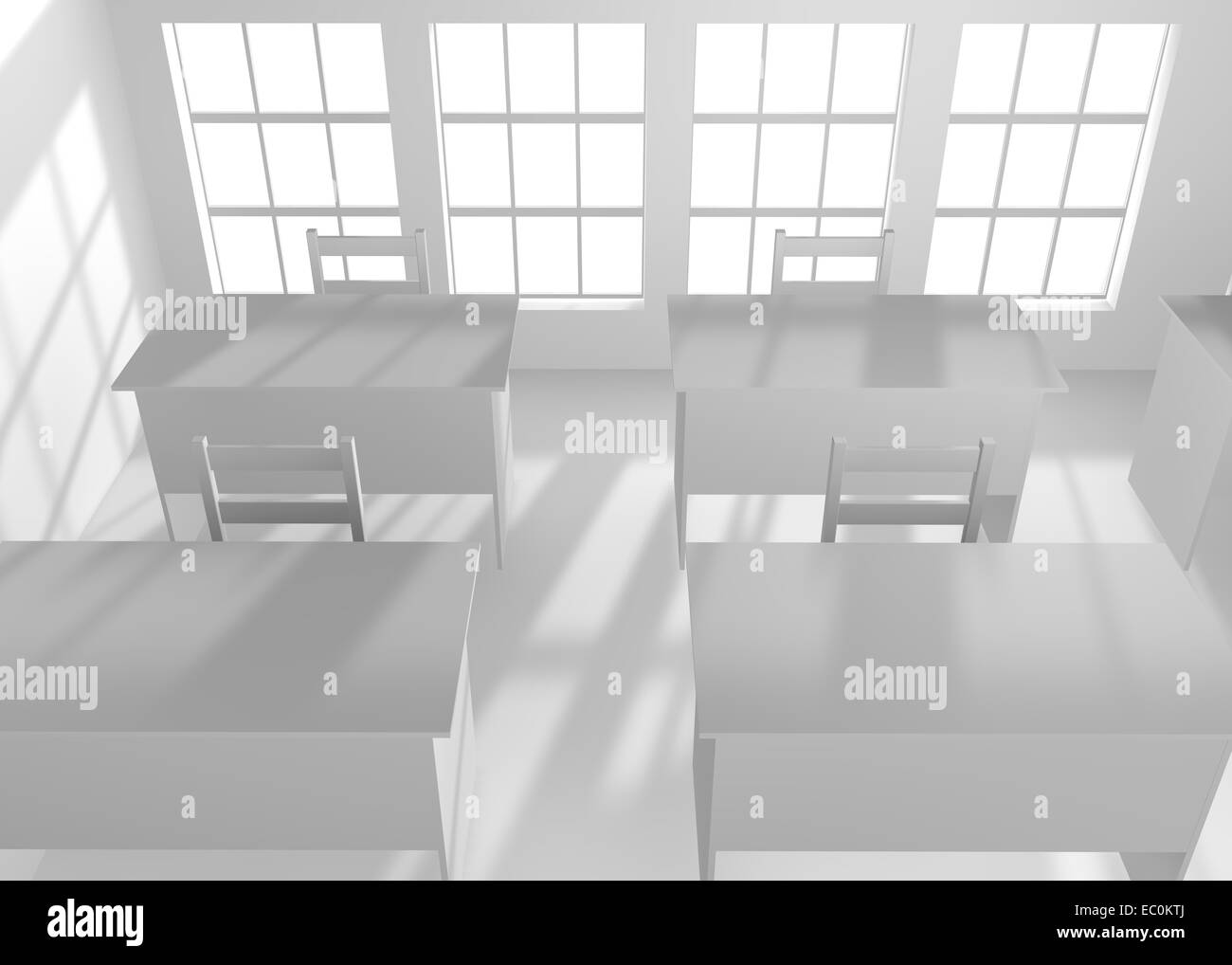 White empty room with tables and chairs Stock Photo - Alamy