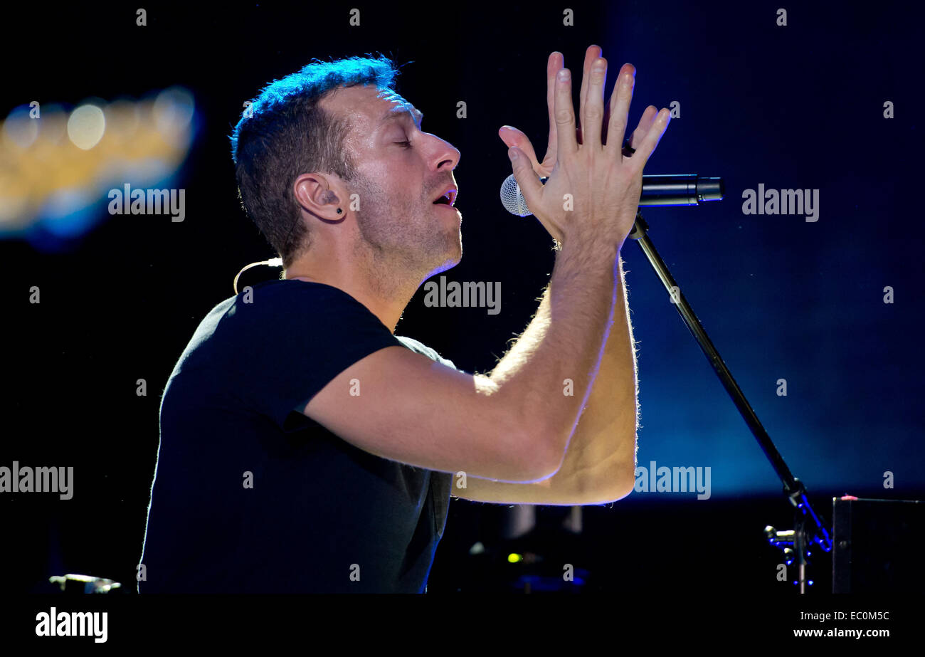 Munich, Germany. 06th Dec, 2014. British pop band Coldplay with singer ...