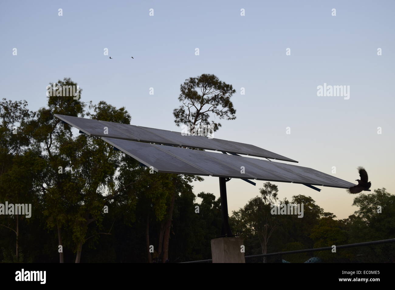 Solar panels installed at a library Stock Photo - Alamy