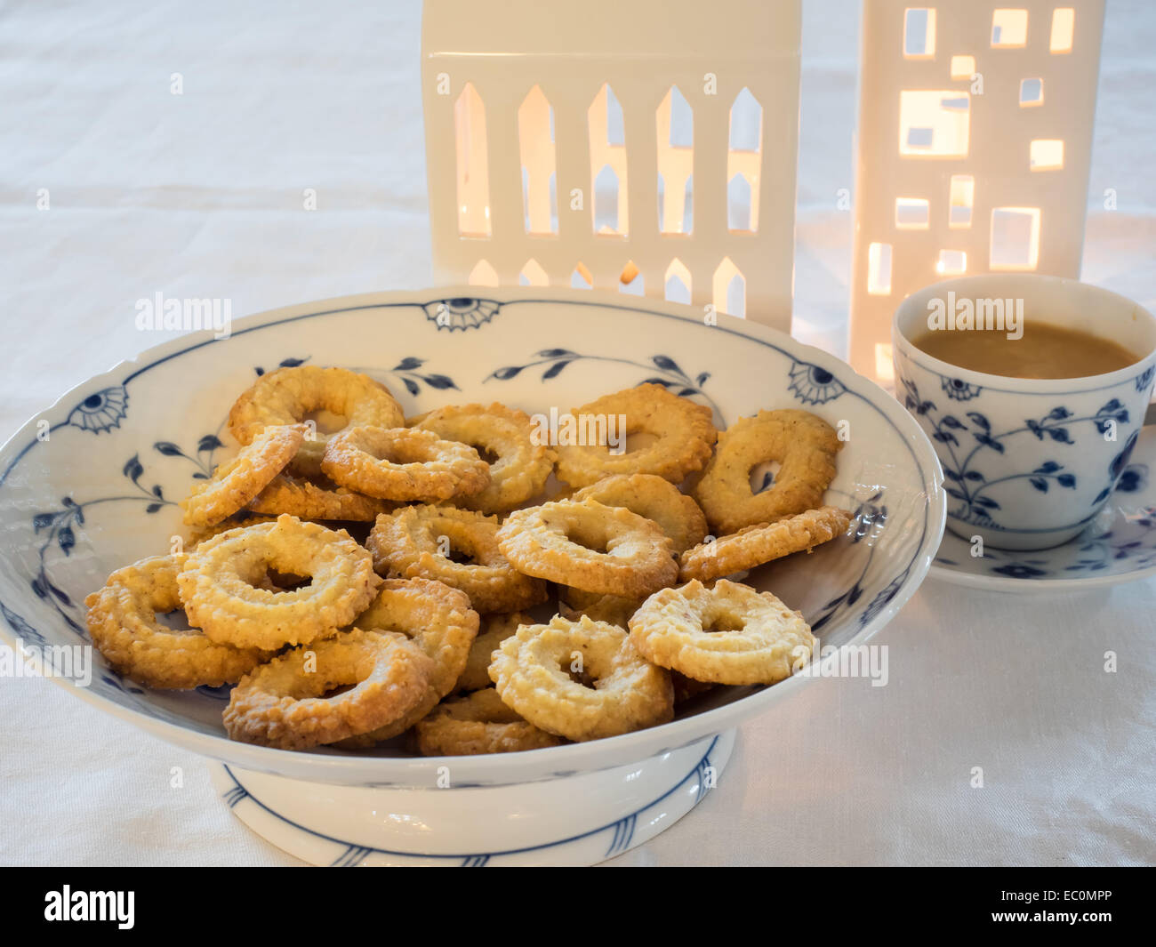 Traditional Danish homemade sweet vanilla christmas cookies Stock Photo ...