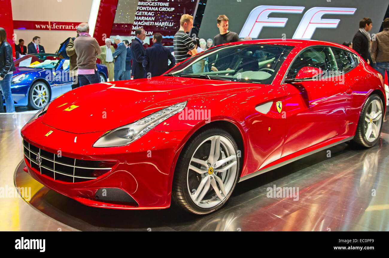 GENEVA - MARCH 8: The Ferrari FF on display at the 81st International ...