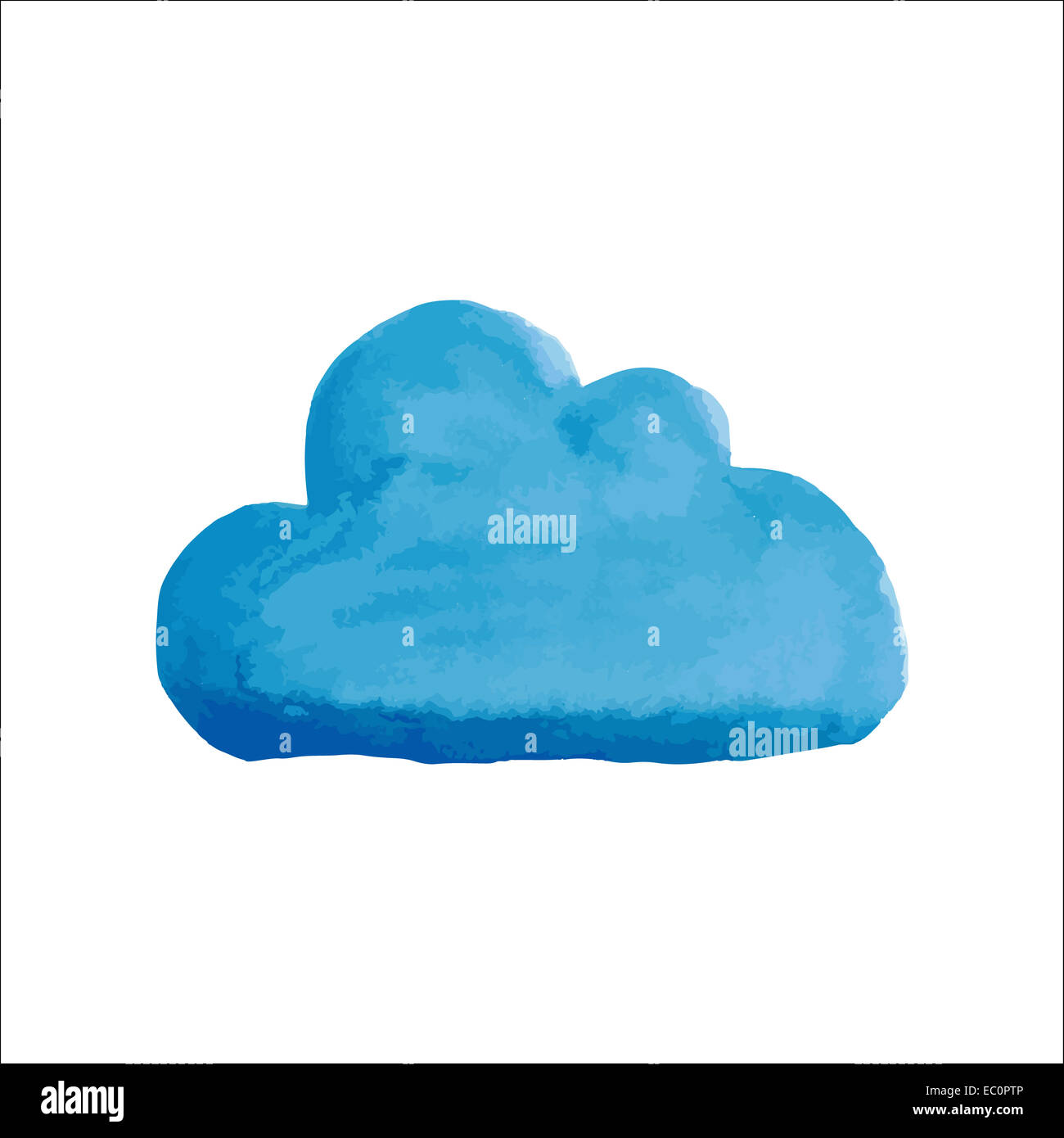 Blue water color cloud Stock Photo - Alamy