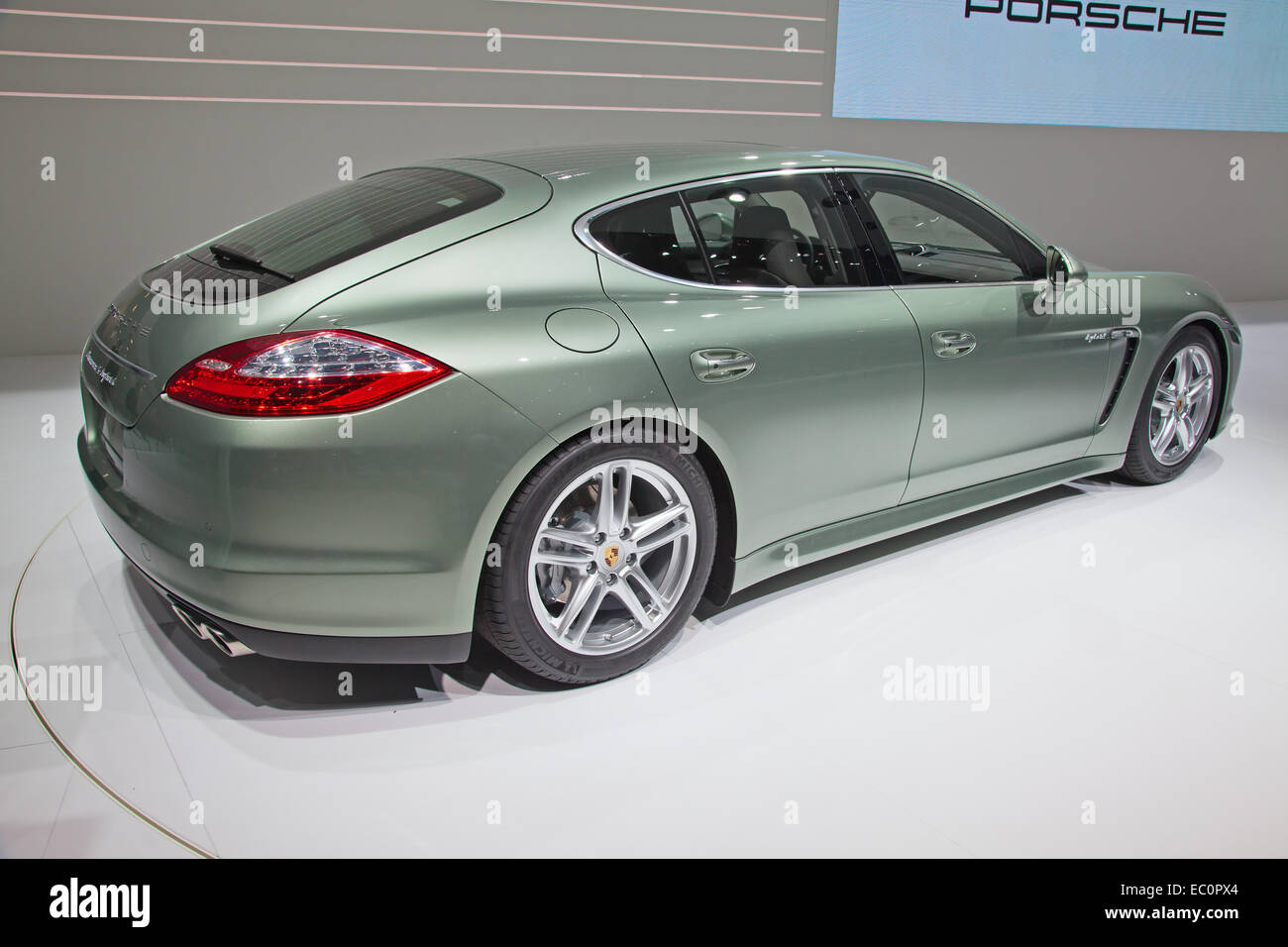 GENEVA - MARCH 8: The Porsche Panamera (Type number 970) with hybrid ...