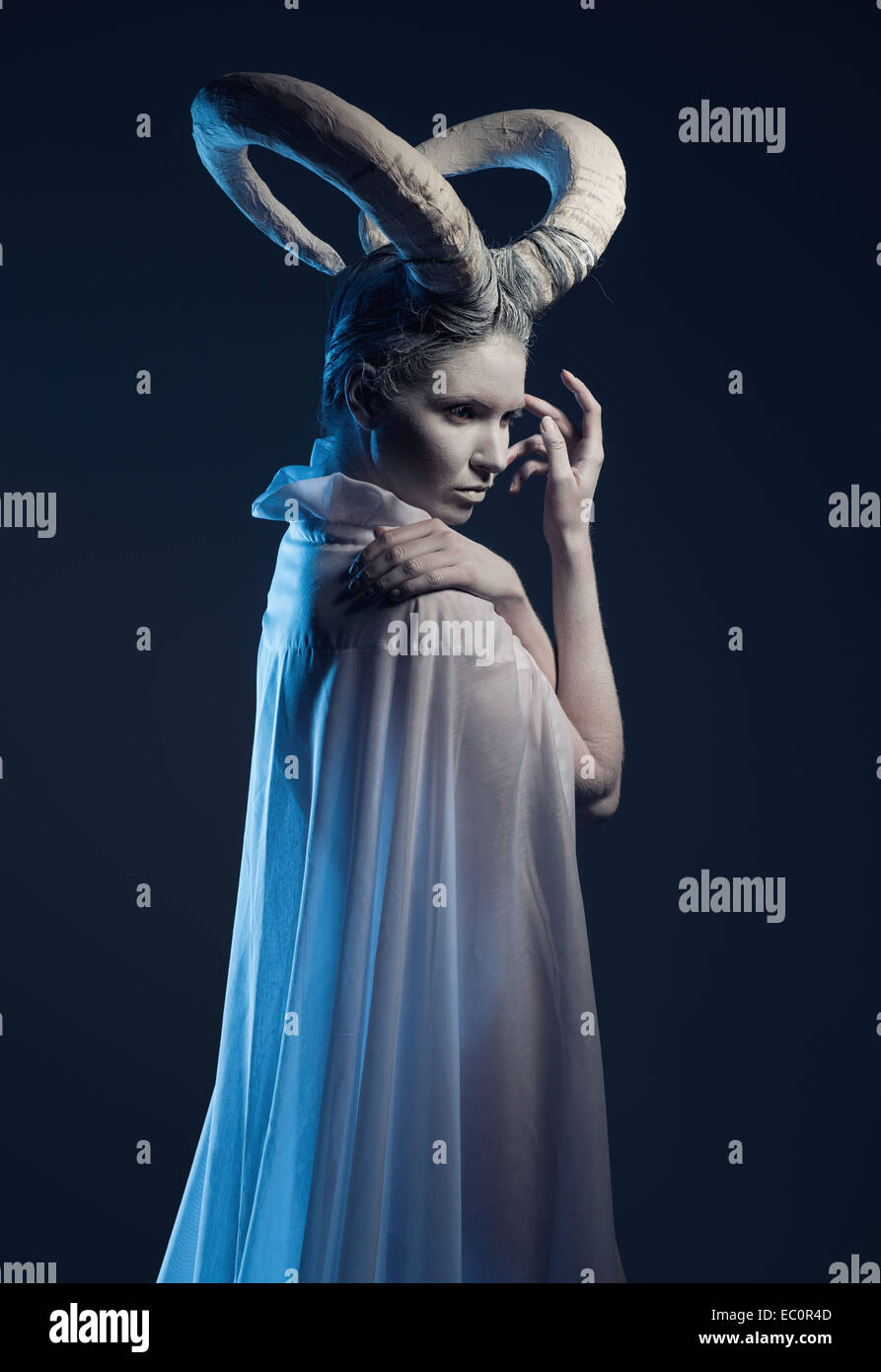 Woman with goat hi-res stock photography and images - Alamy