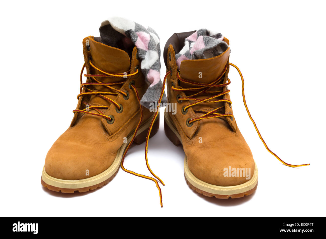 boots on a white background Stock Photo - Alamy