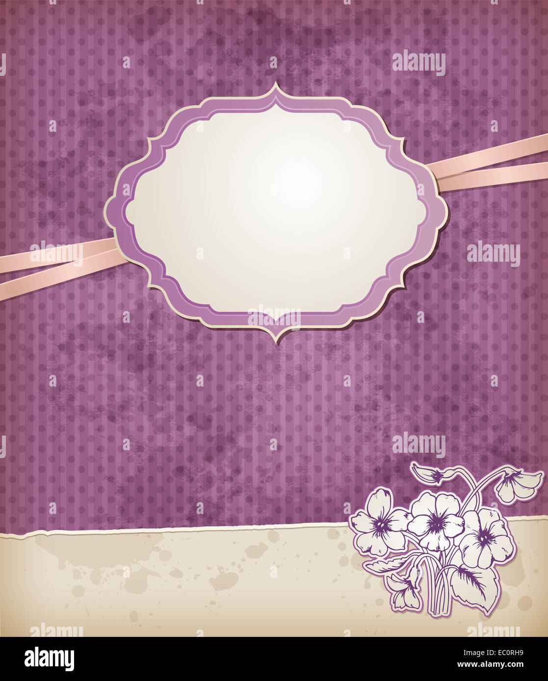 Vintage violet flower hi-res stock photography and images - Alamy