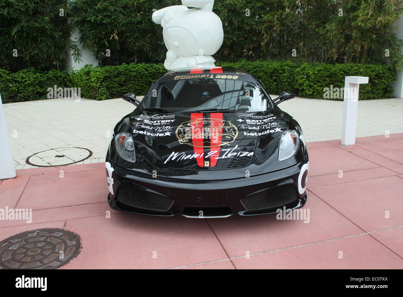 Gumball 3000 registration in Miami Featuring: Atmosphere,Ferrari F430 ...