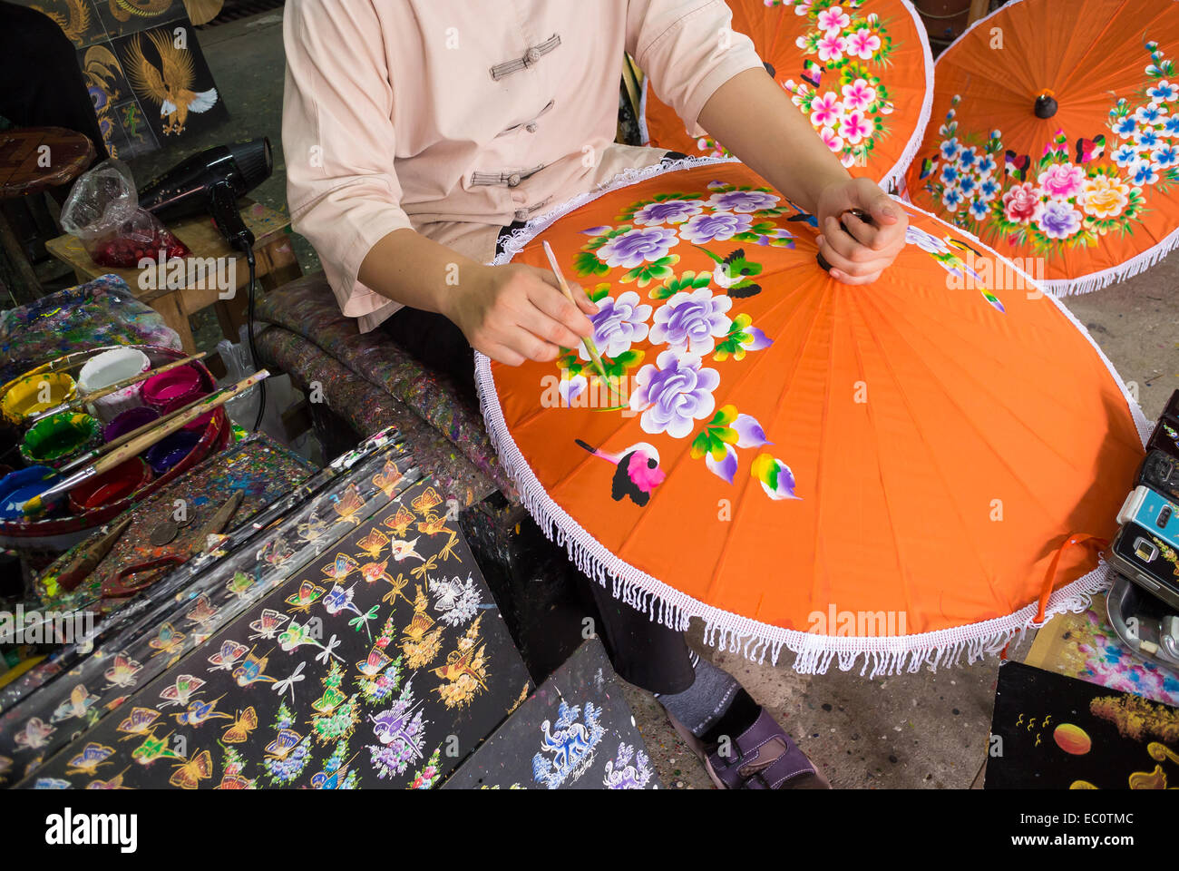 Umbrella Making Centre Stock Photo - Alamy