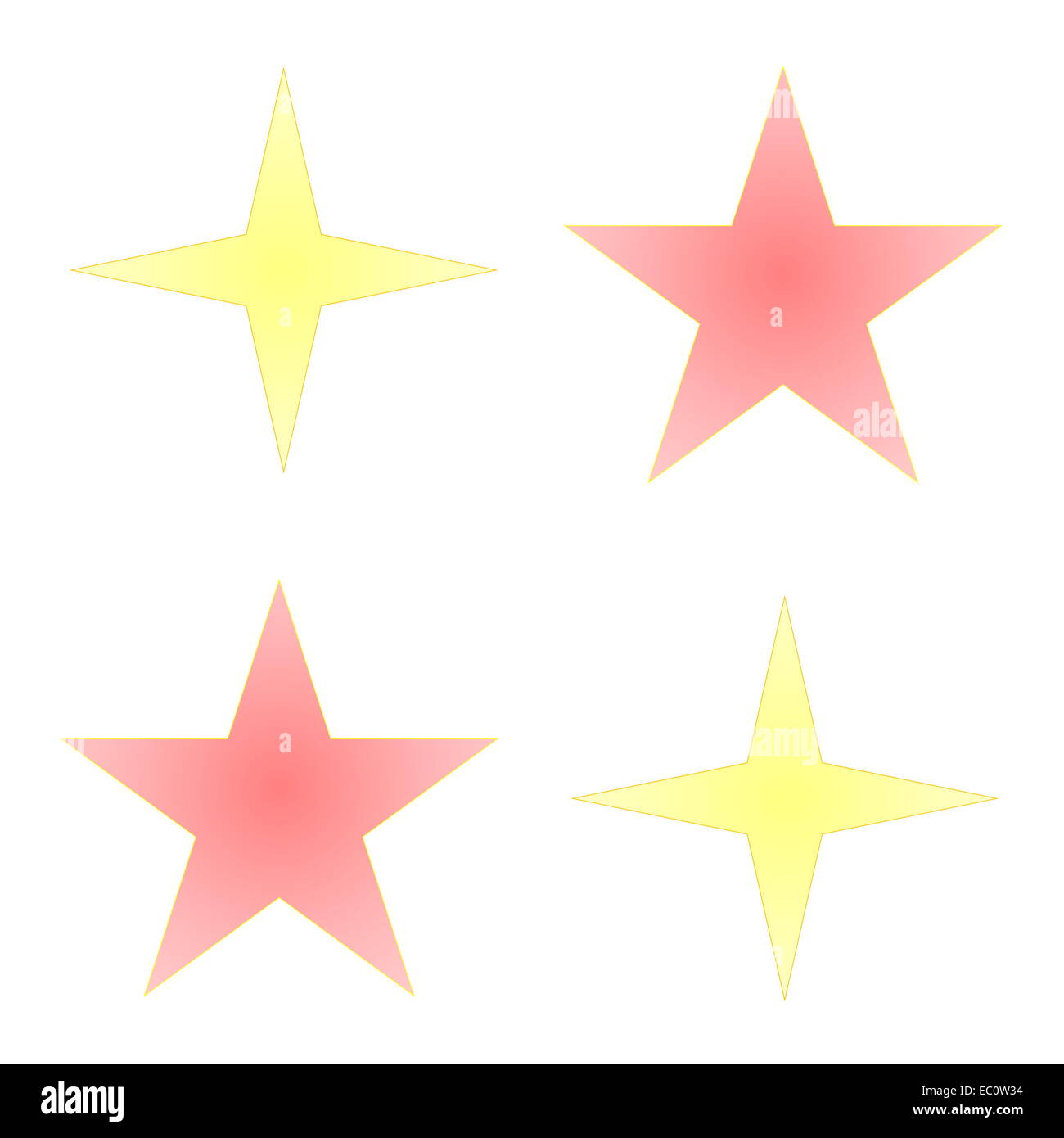 stars yellow red and landscape Stock Photo - Alamy