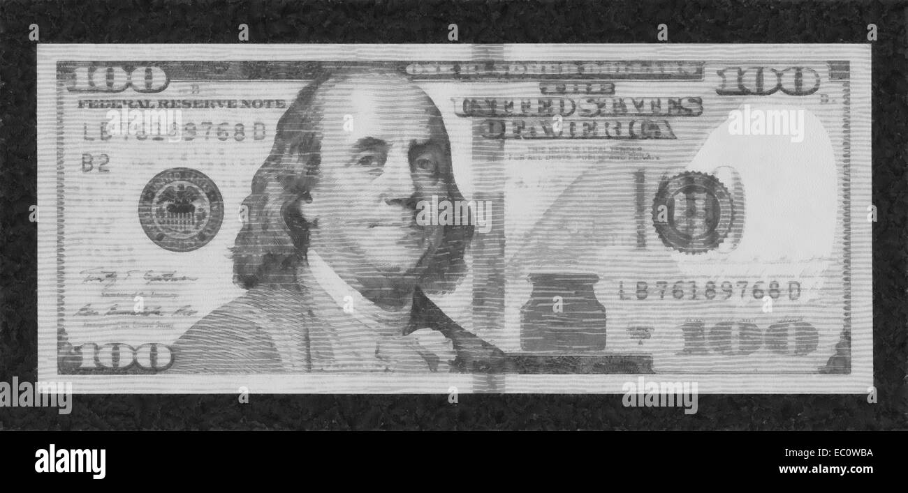 100 Dollar Bill Black and White Stock Photos & Images - Alamy