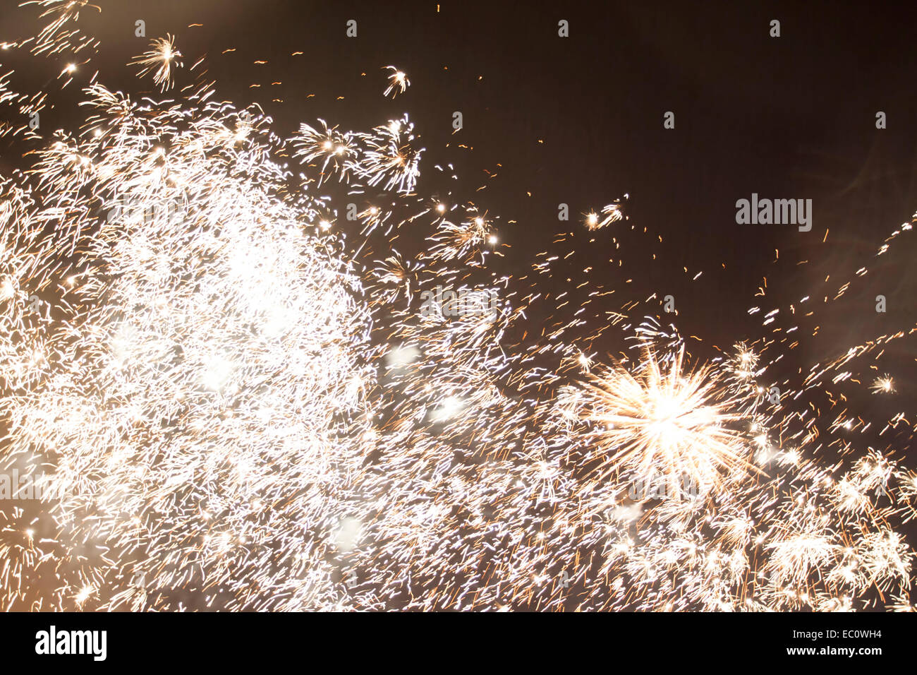 Fireworks on the night sky Stock Photo - Alamy