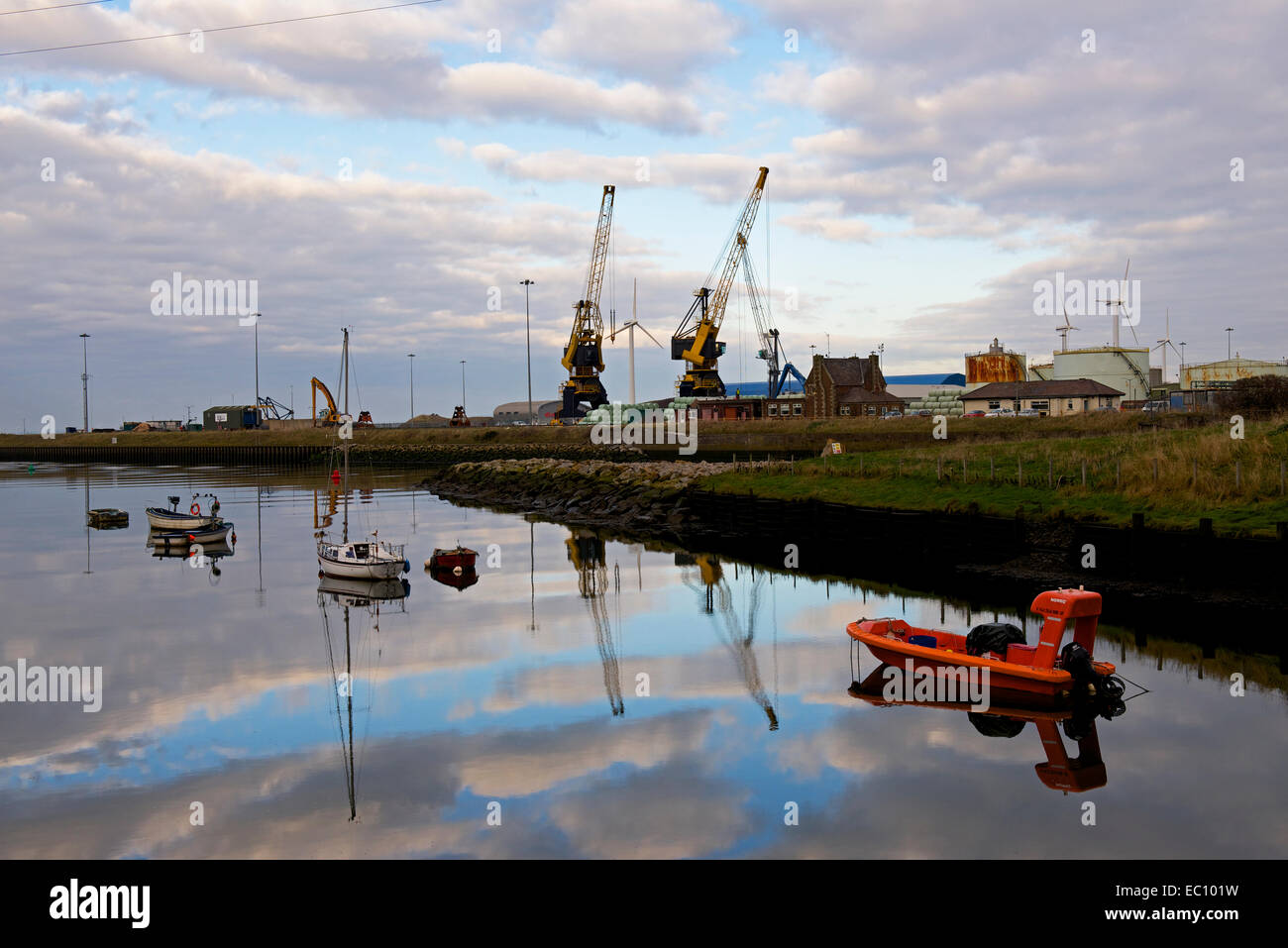 Boats in the harbour, Workington, West Cumbria, England UK Stock Photo ...
