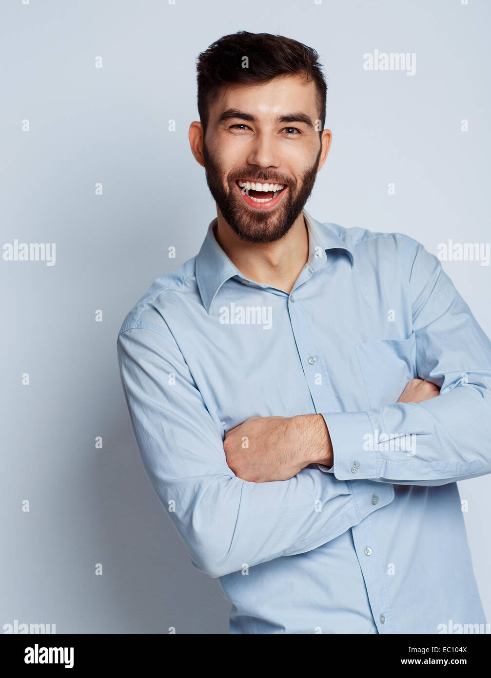 Bearded man smiling hi-res stock photography and images - Alamy