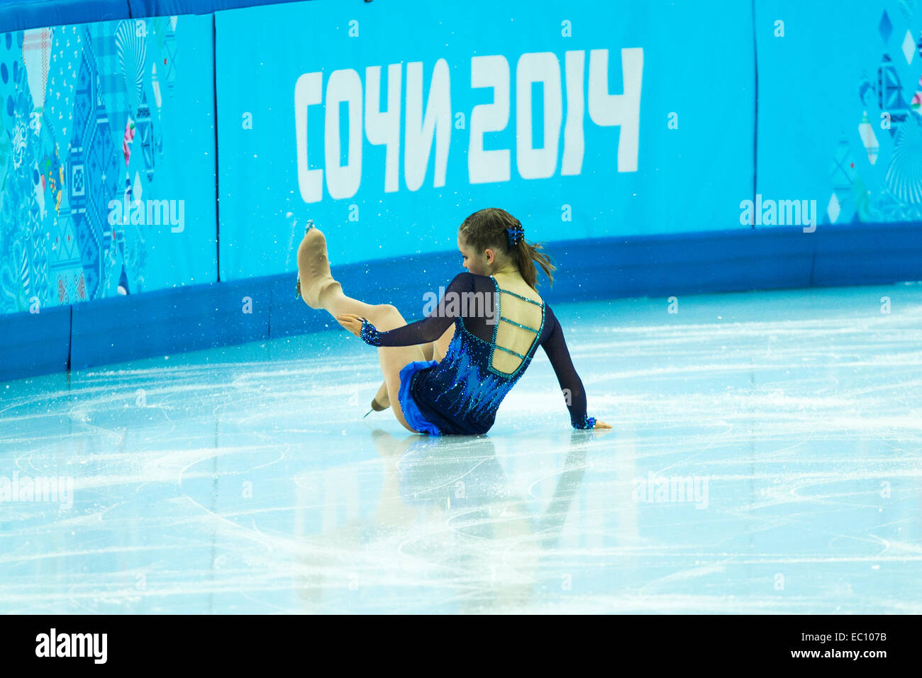 Yulia Lipnitskaya (RUS) competing in the Women's Figure Skating Short ...