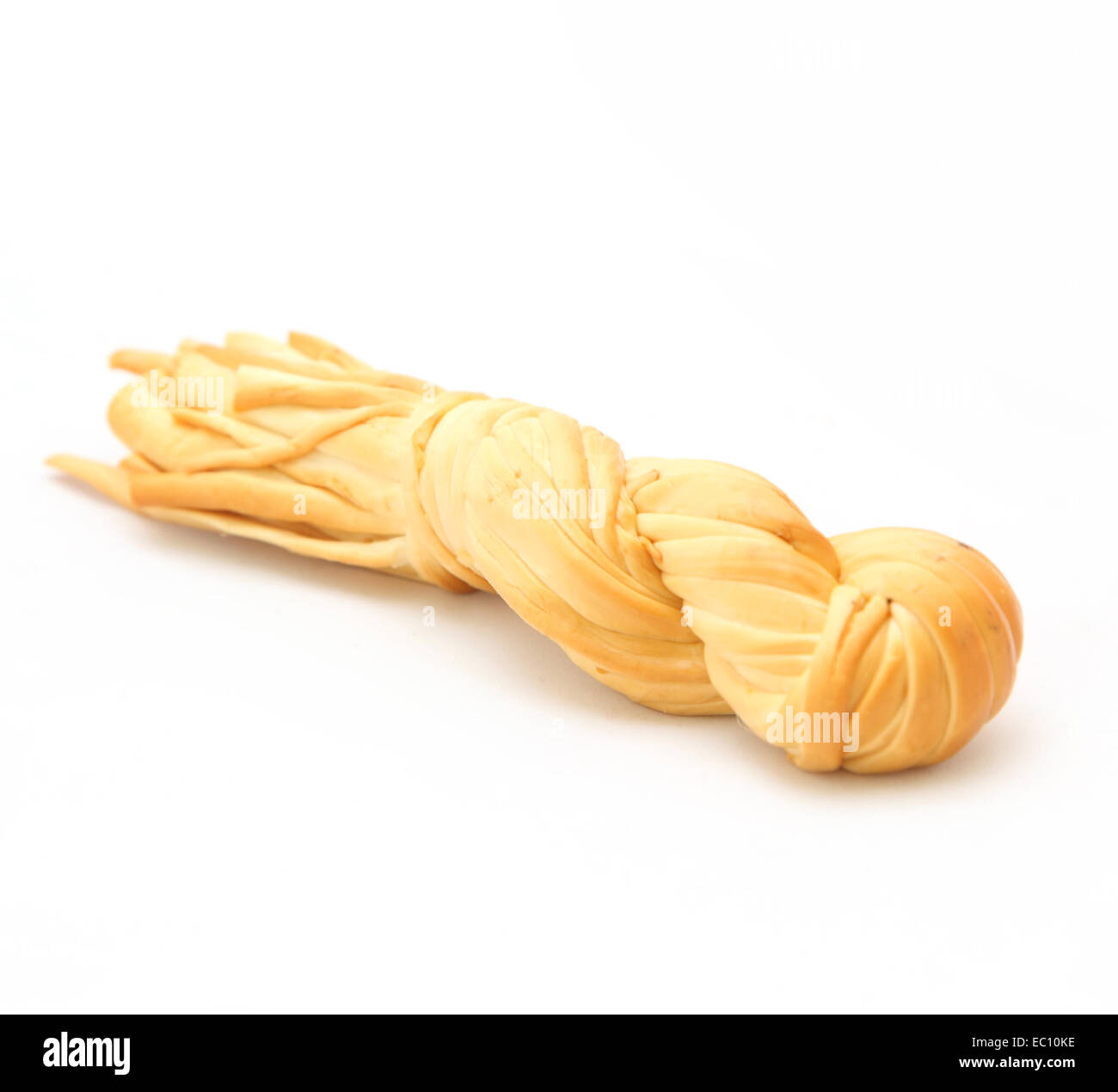 cheese braid on a white background Stock Photo - Alamy
