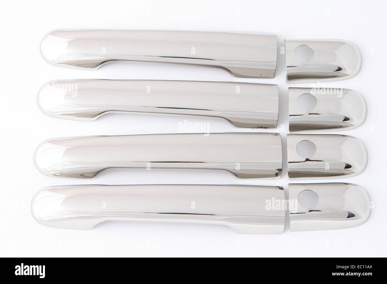 chrome handle car isolated on white background Stock Photo - Alamy