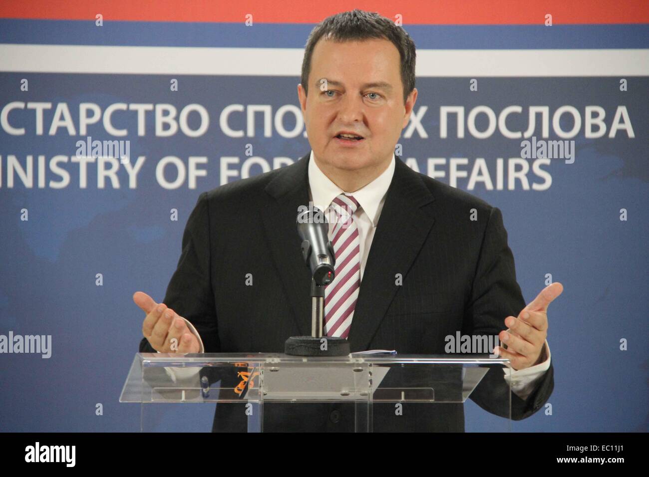 Belgrade. 7th Dec, 2014. Serbian Foreign Minister Ivica Dacic holds a ... Belgrade. 7th Dec, 2014. Serbian Foreign Minister Ivica Dacic holds a ...