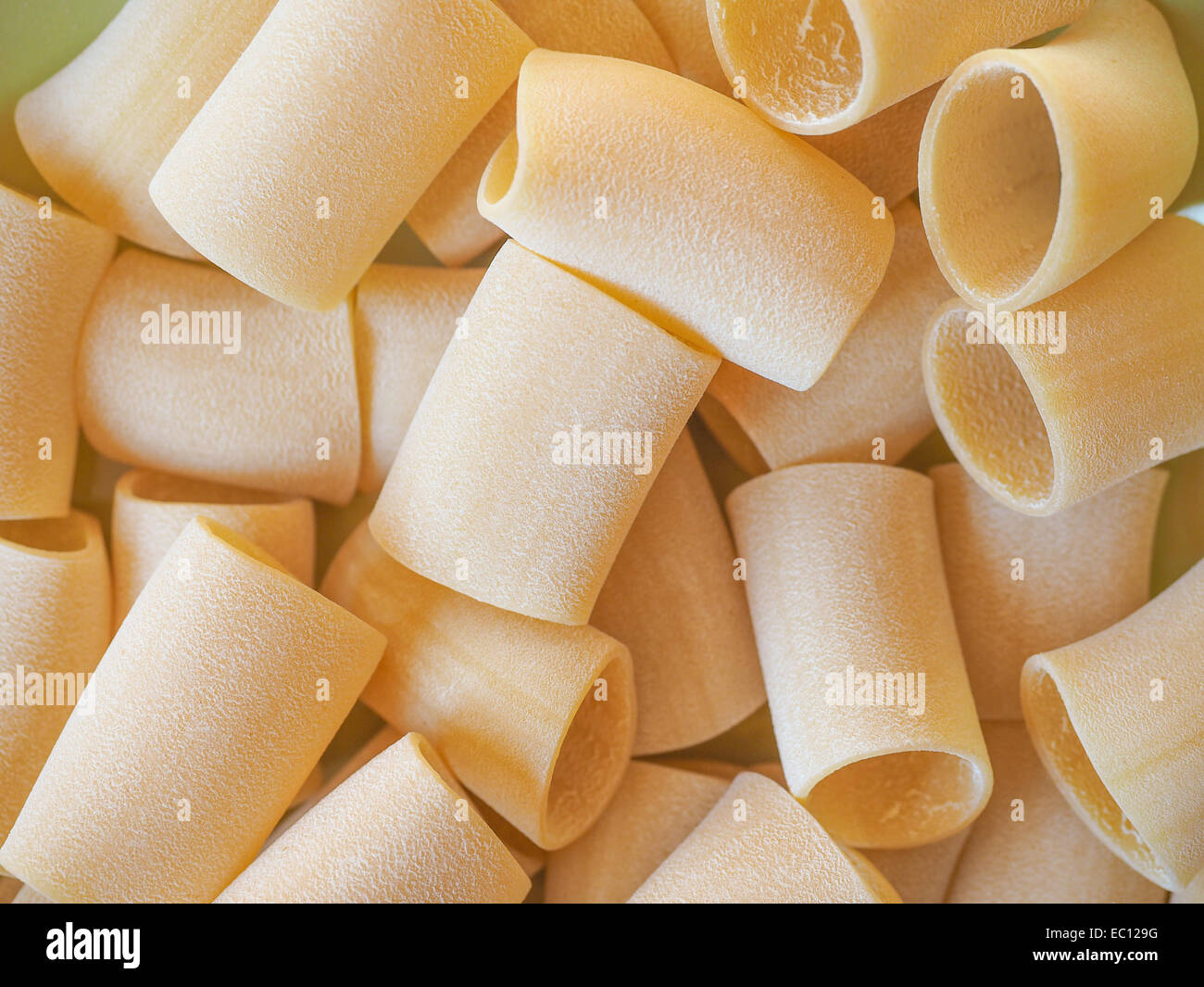 Italian paccheri pasta in the shape of large tubes from Campania and ...