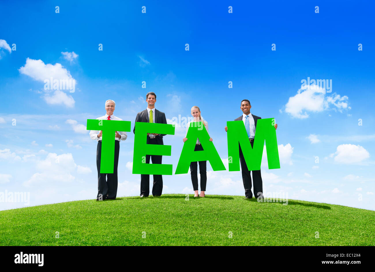 Business text concepts team hi-res stock photography and images - Alamy