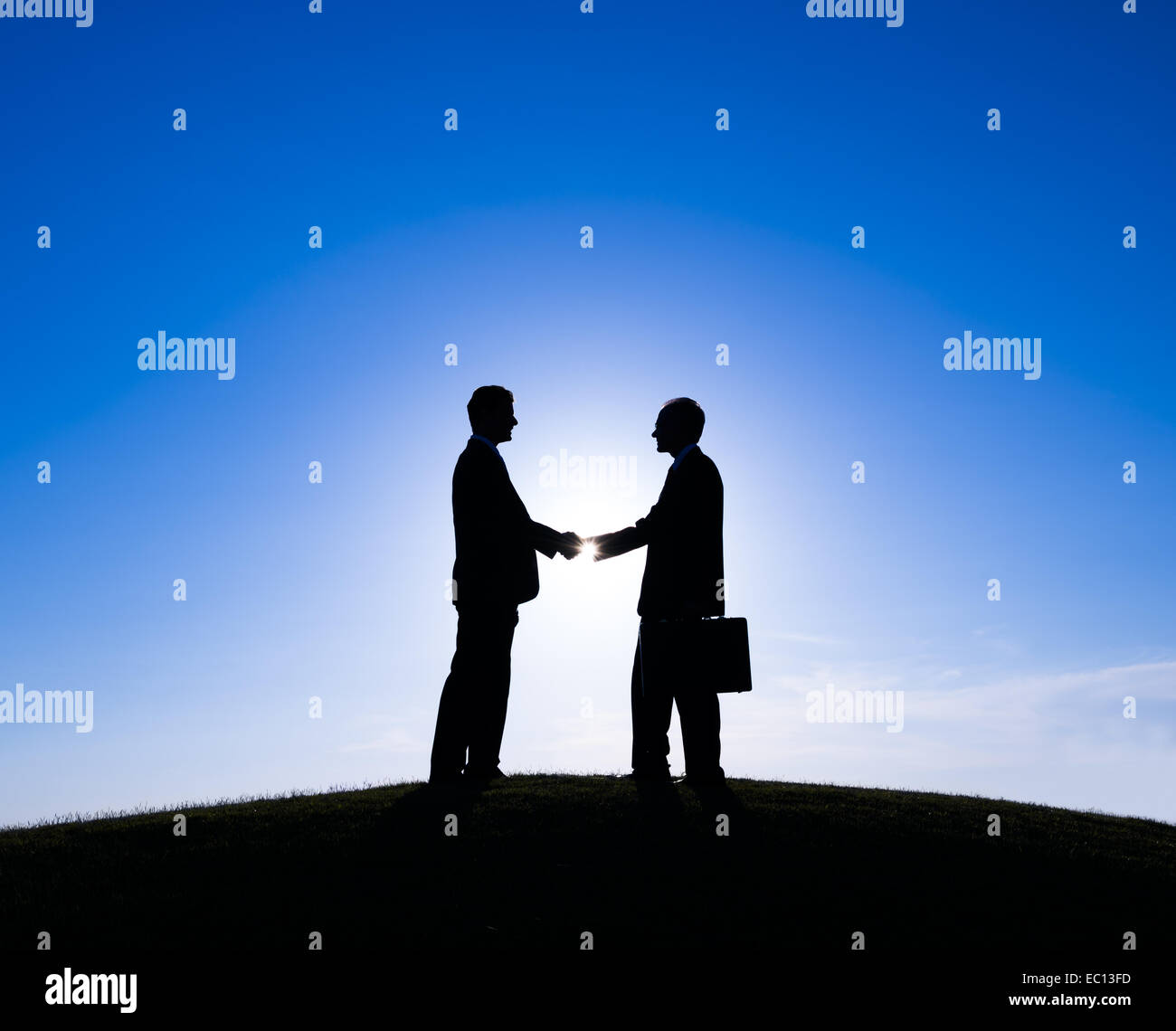 Two business people cooperate hi-res stock photography and images - Alamy