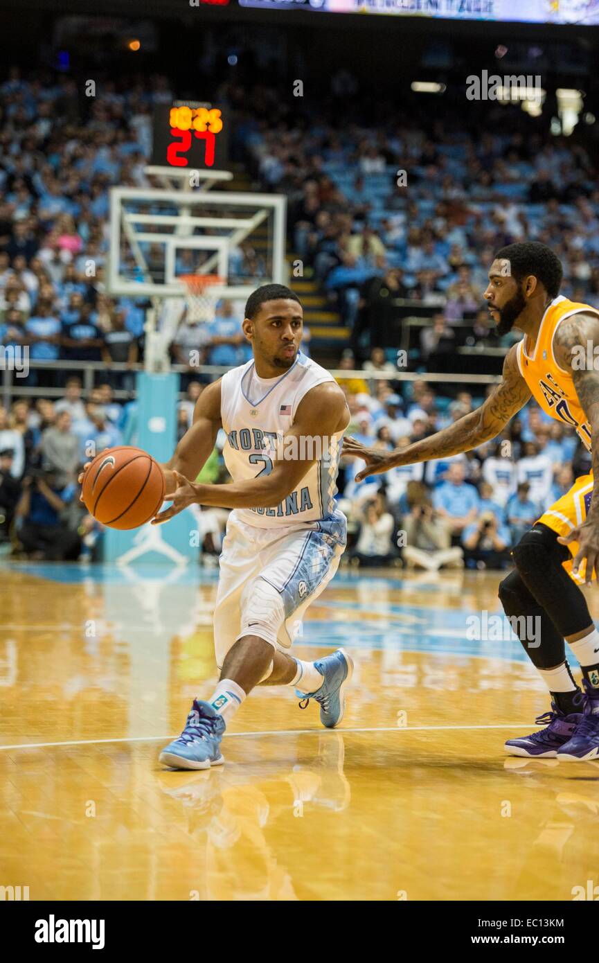 Chapel Hill, NC, USA. 07th Dec, 2014. UNC G Joel Berry II (2) during ...