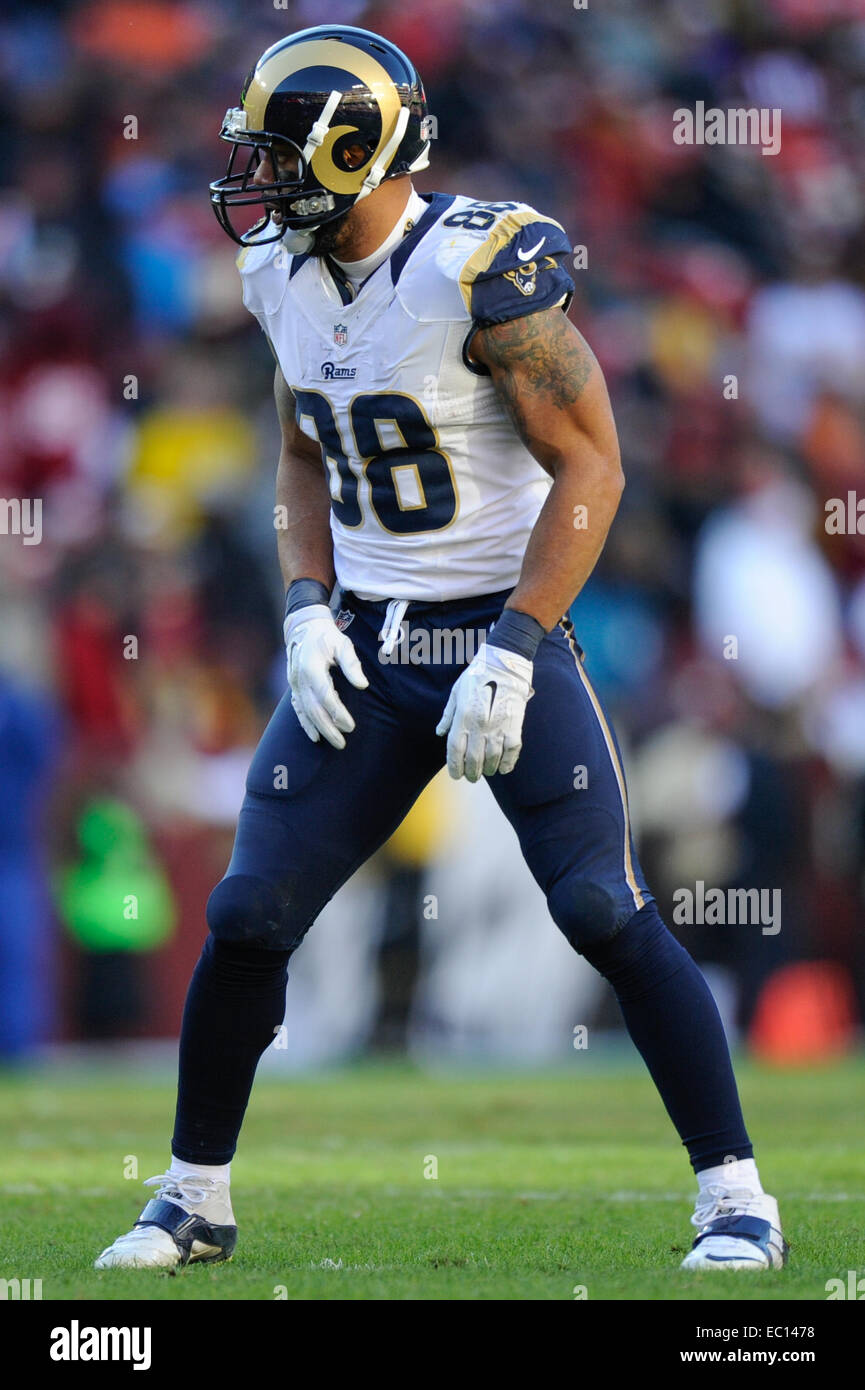 Landover, Maryland, USA. 07th Dec, 2014. St. Louis Rams tight end Lance ...
