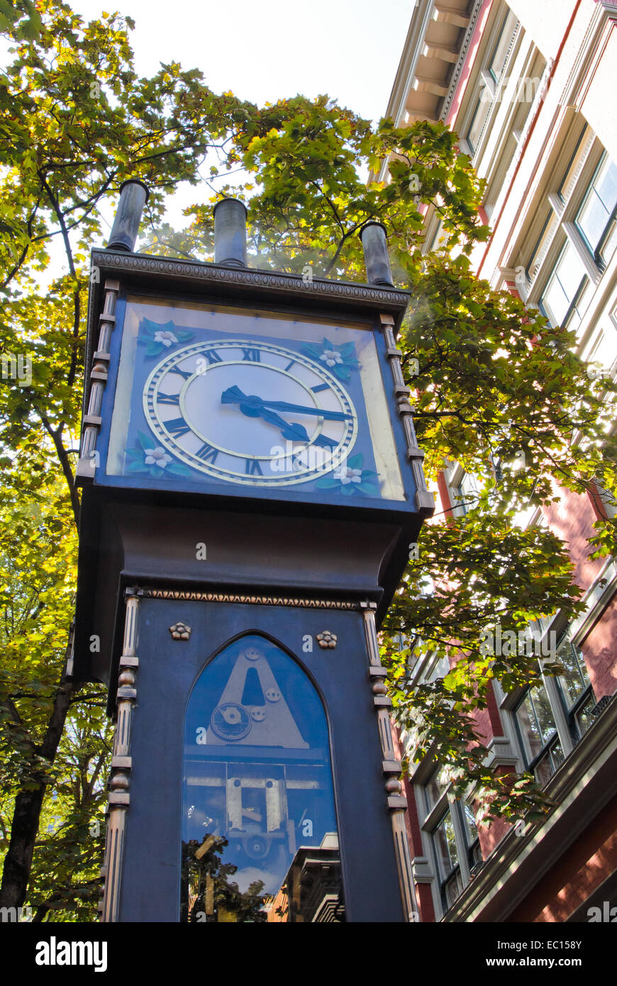 Face of Vancouver steam clock in Gastown Stock Photo - Alamy