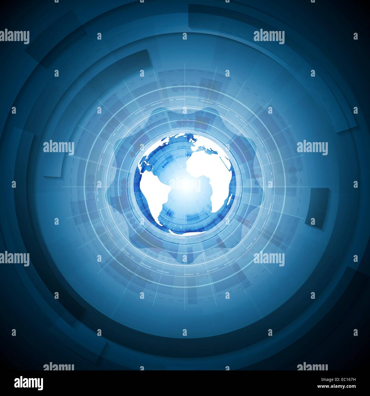 Bright technology blue background. Vector engineering illustration ...