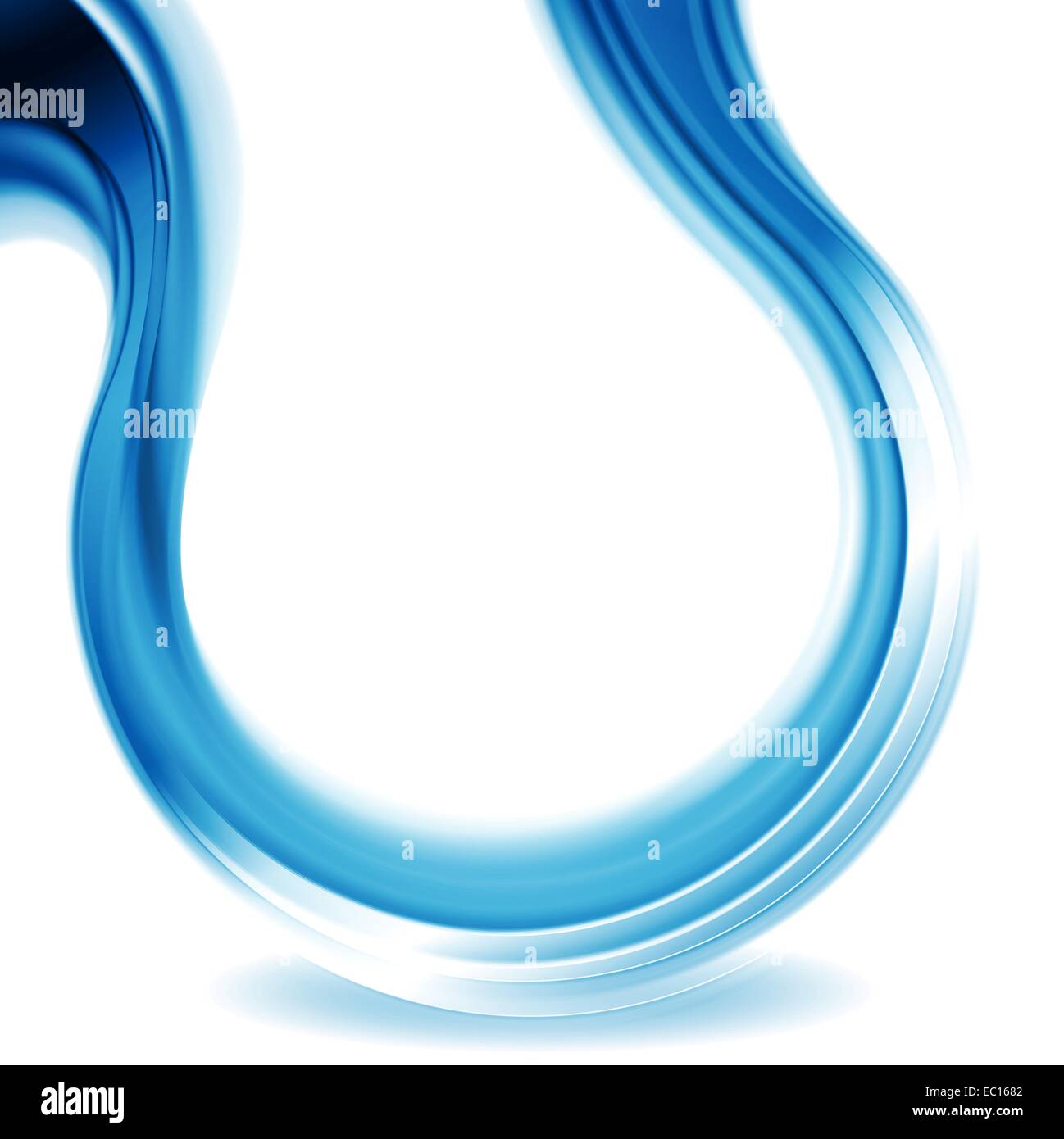 Bright abstract blue futuristic wave. Vector background Stock Photo - Alamy