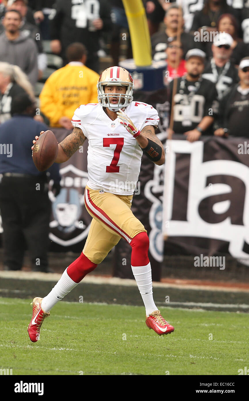 Oakland, CA. 07th Dec, 2014. San Francisco 49ers quarterback Colin ...