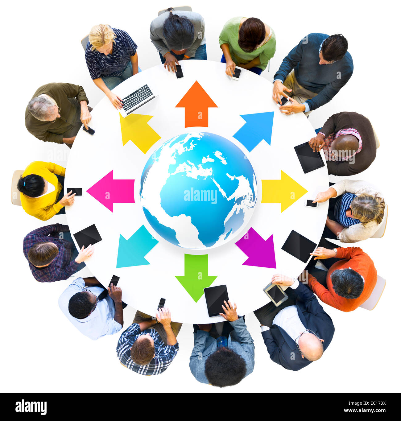 Group of Multiethnic People Globally Connected with Digital Devices ... Group of Multiethnic People Globally Connected with Digital Devices ...