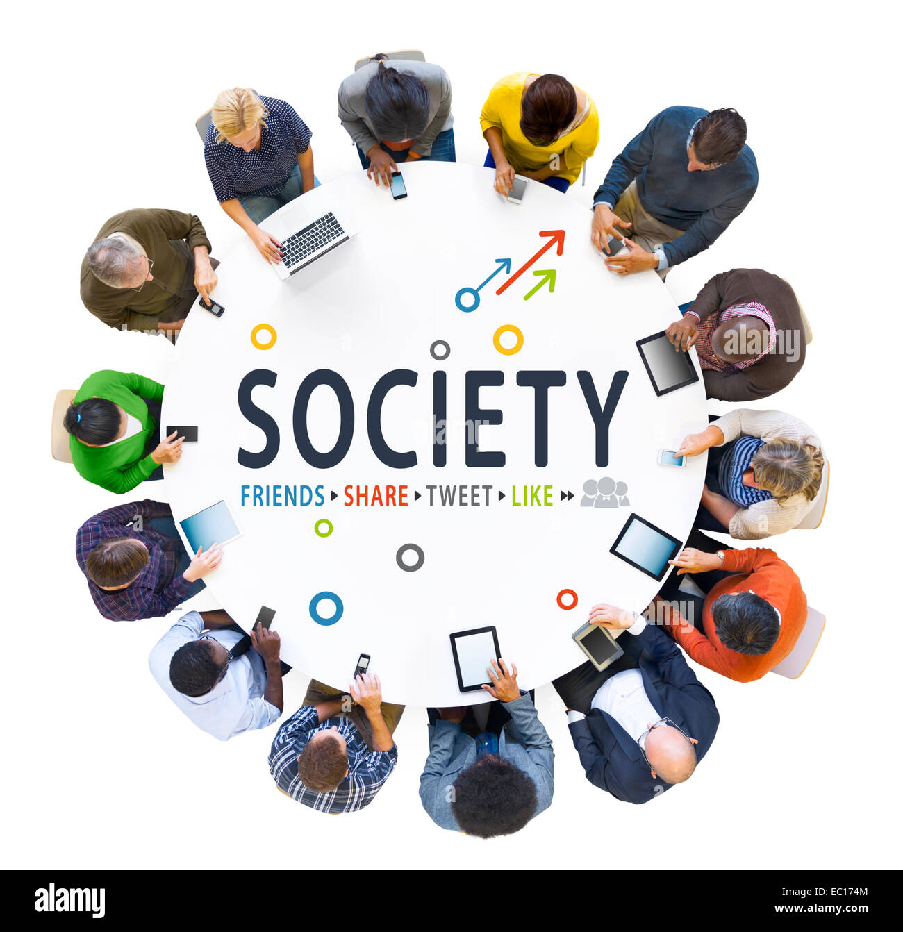 Multi-Ethnic Group of People and Society Concepts Stock Photo - Alamy