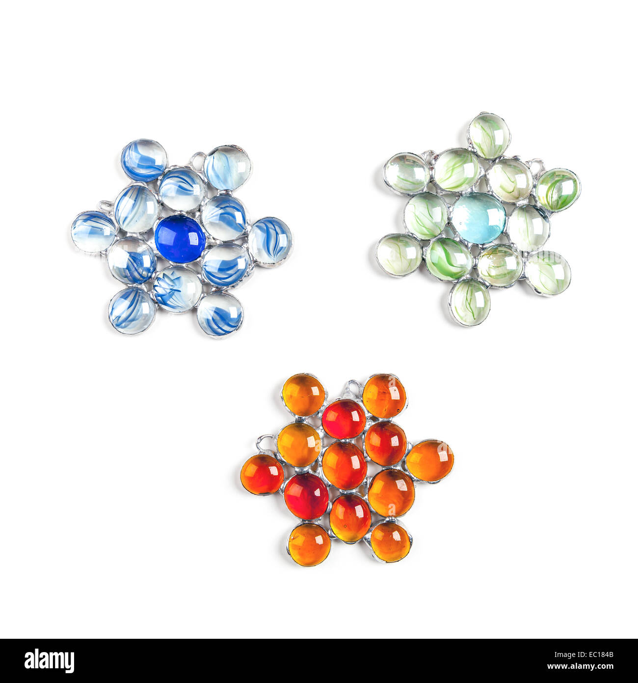 Christmas background on green snowflakes Cut Out Stock Images ...