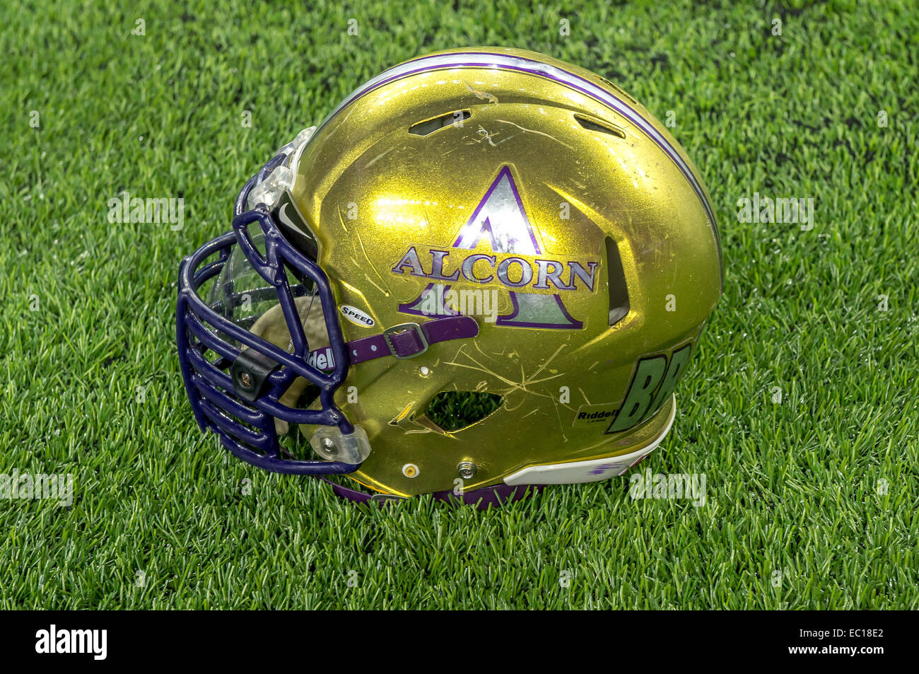 Houston, TX, USA. 6th Dec, 2014. Alcorn State Braves helmet during the ...