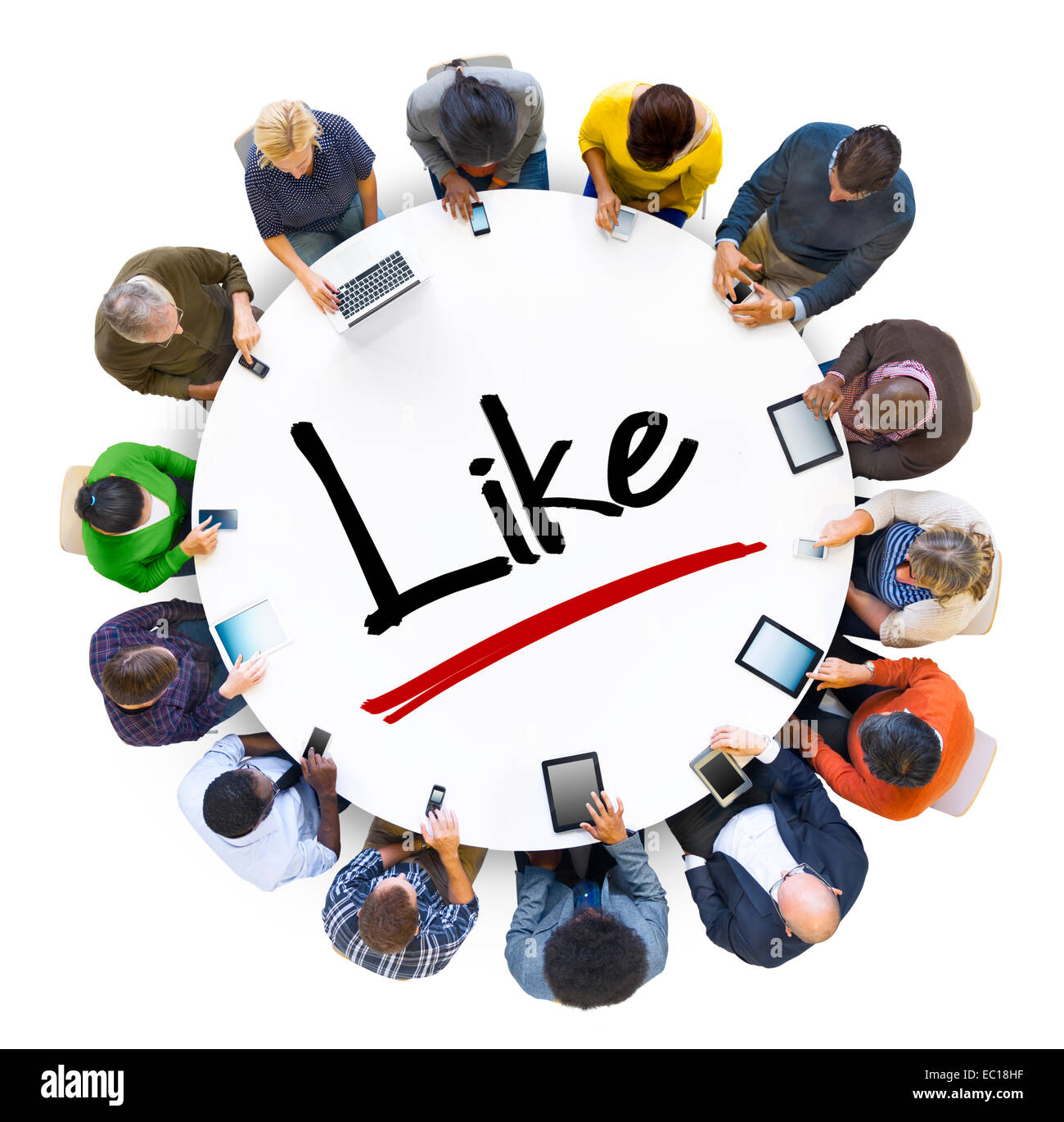 Like on laptop social network Cut Out Stock Images & Pictures - Alamy