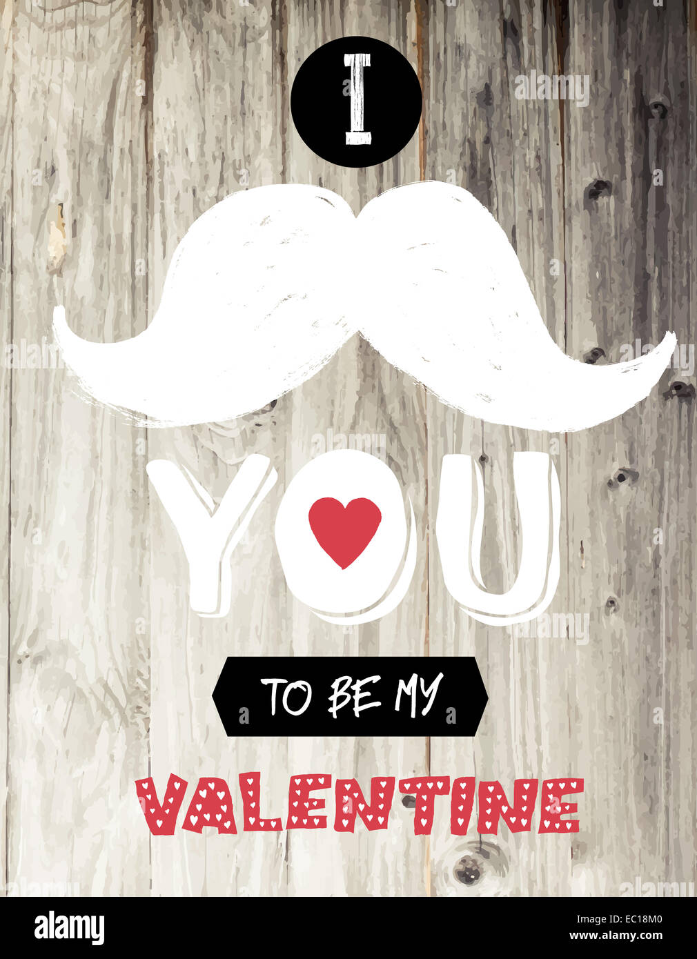 Vintage Valentine Card Design Stock Photo - Alamy