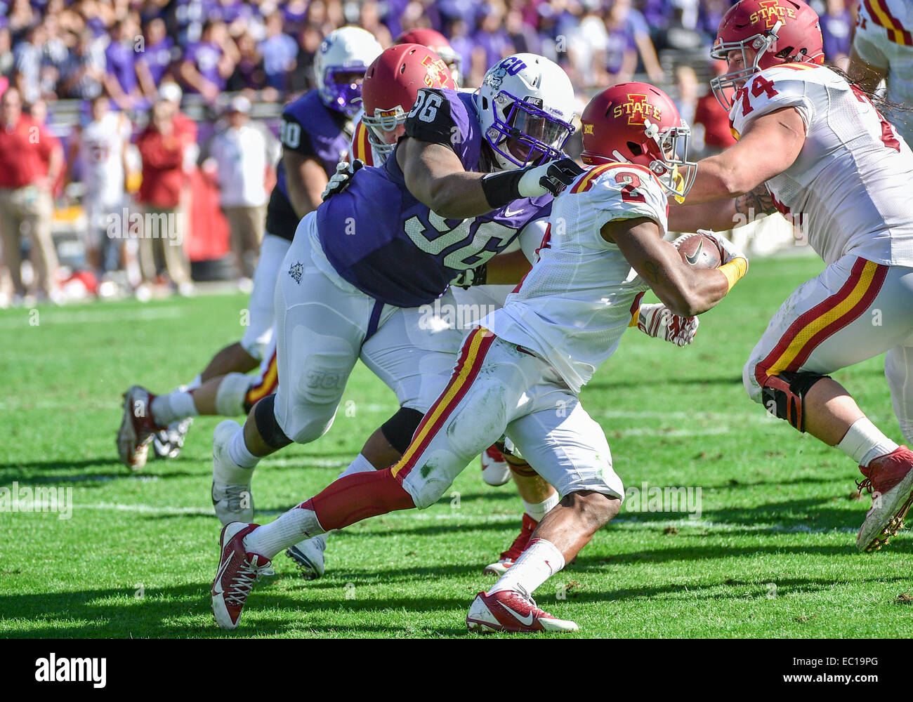 Iowa State Cyclones running back Aaron Wimberly (2) carries the ball as ...