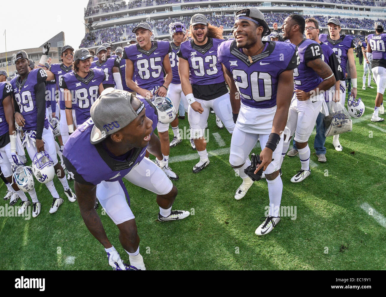 Iowa state tcu football amon g carter stadium hi-res stock photography ...