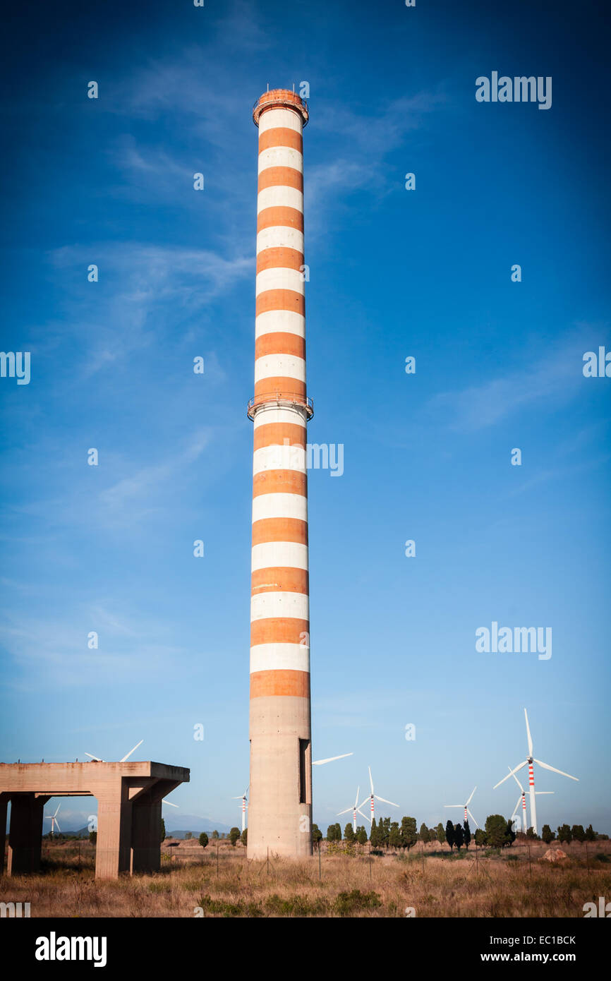 red and white chimney Stock Photo - Alamy
