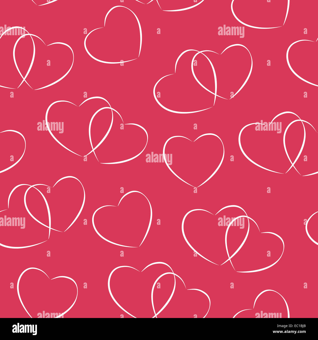 Happy Valentines Day Seamless Pattern Background with Heart. Vector ...