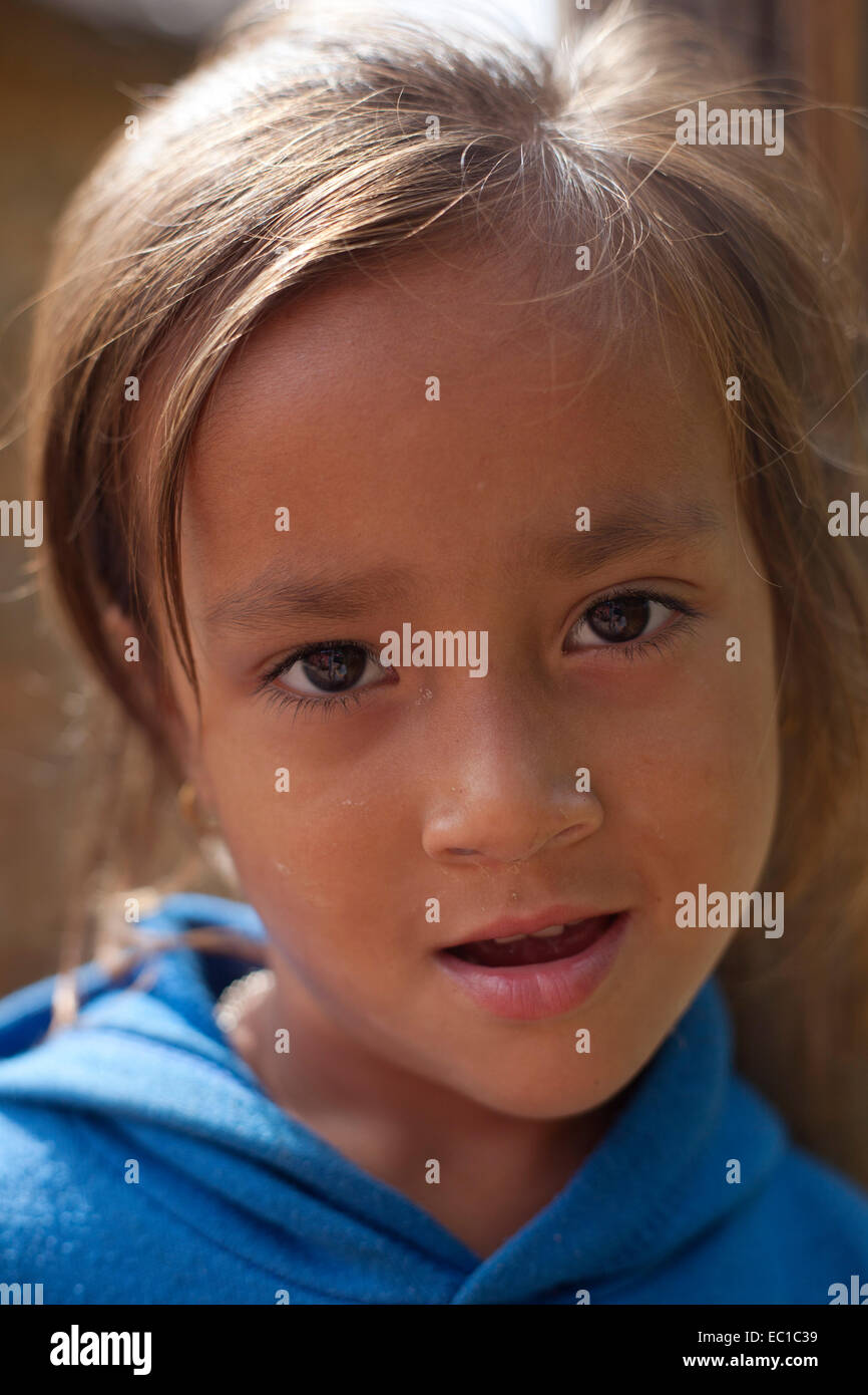 Portrait of a young Nepalese girl Stock Photo - Alamy