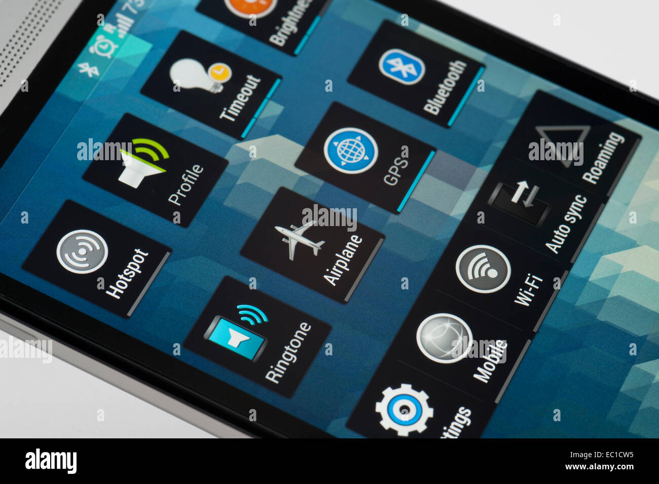 close up of a touch screen phone screen Stock Photo - Alamy