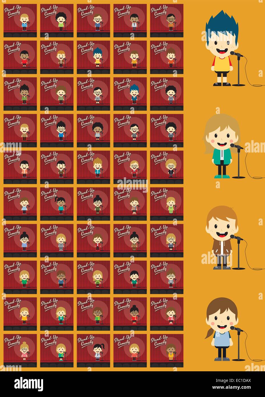 cartoon character art Stock Vector Image & Art - Alamy